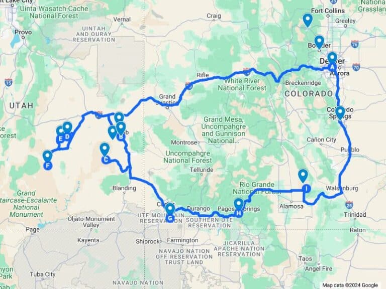 Colorado Utah Road Trip Itinerary: 10-Day, 2-Week, and 3-Week Options